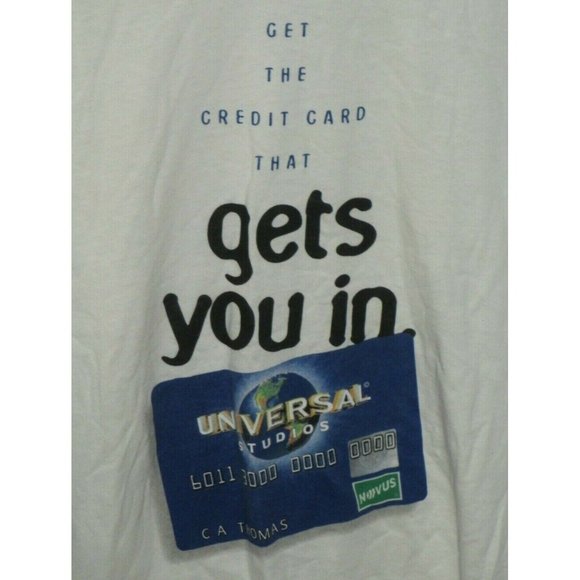 Delta | Shirts | Universal Studios Credit Card Graphic Mens White Promo ...